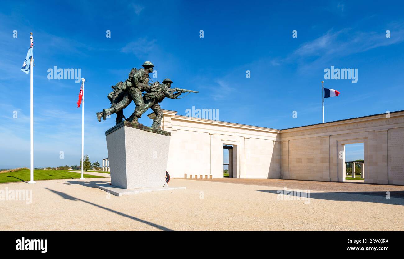 The "D-Day Sculpture" in the British Normandy Memorial in Ver-sur-Mer ...
