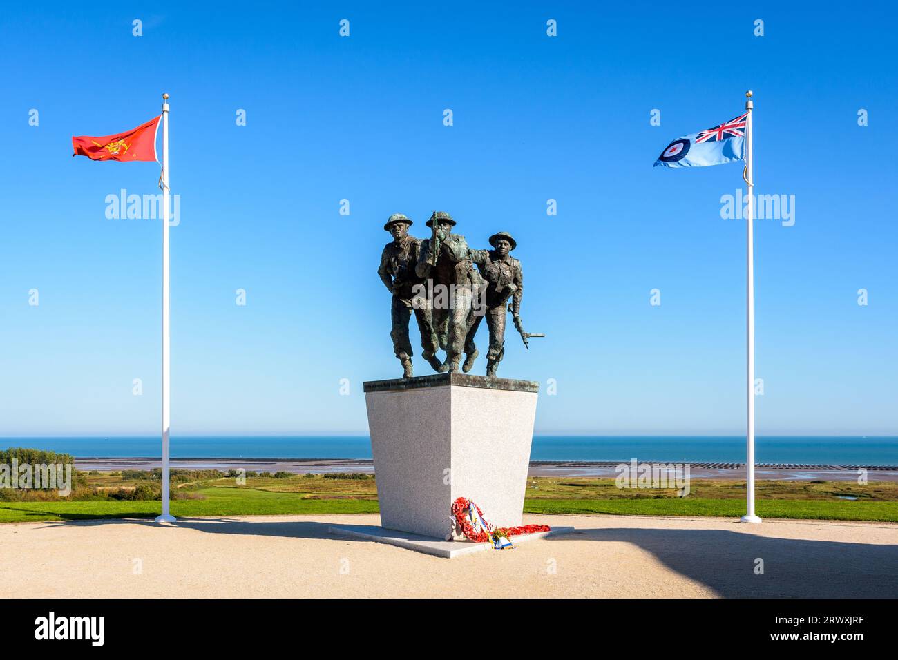 The "D-Day Sculpture" in the British Normandy Memorial in Ver-sur-Mer ...