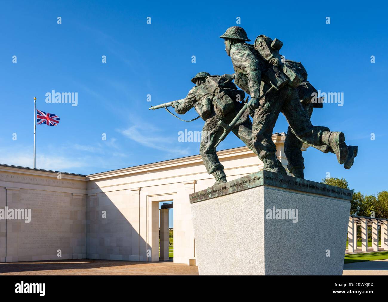 The "D-Day Sculpture" in the British Normandy Memorial in Ver-sur-Mer ...