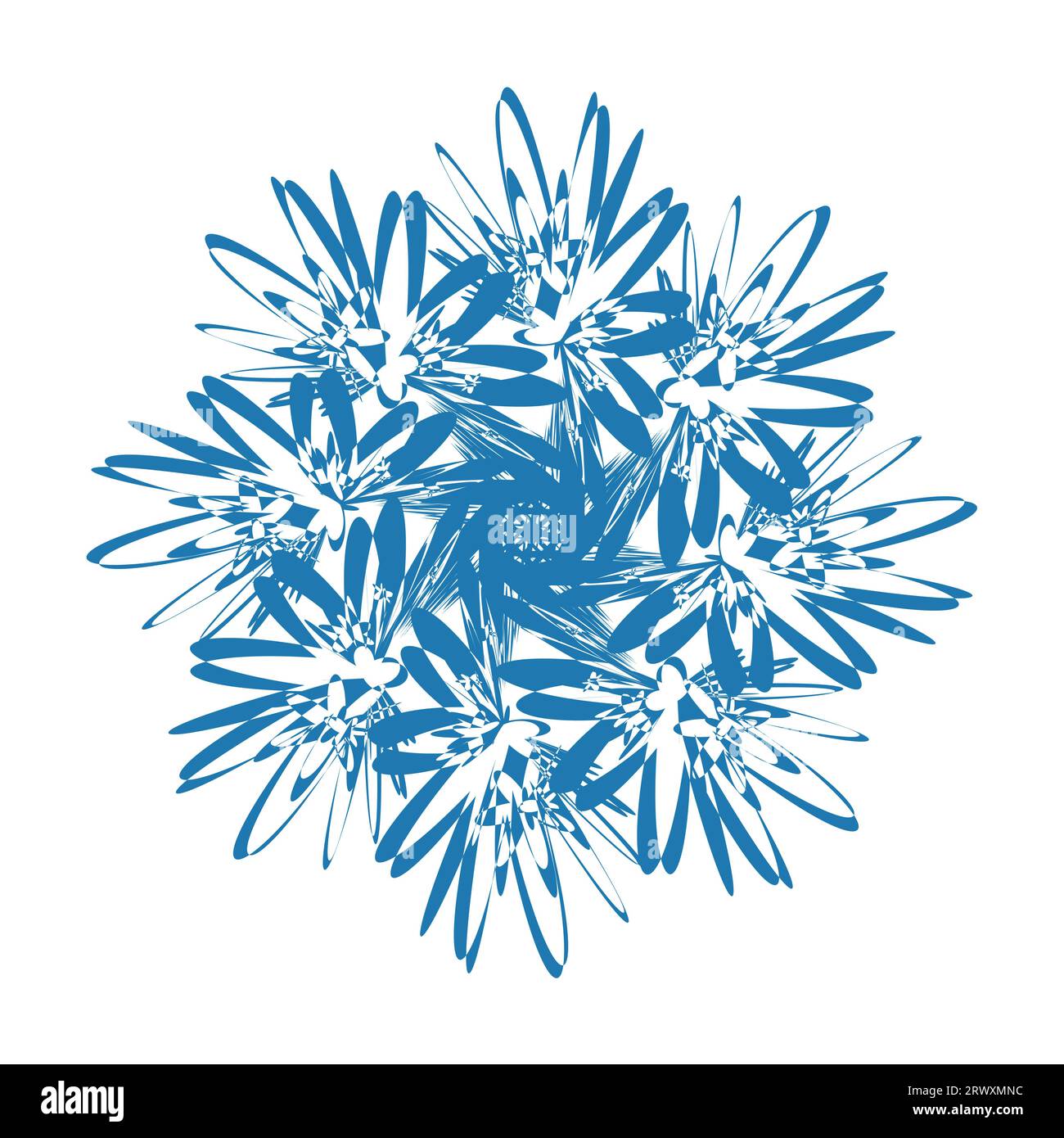 Blue fluffy snowflake. Vector illustration Stock Vector Image & Art - Alamy