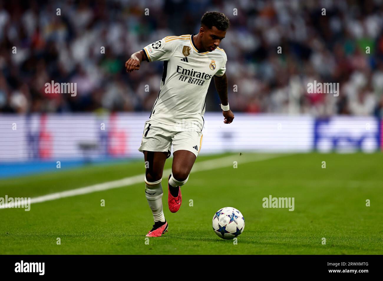 Rodrygo of Real Madrid Cf in action during the Uefa Champions League ...