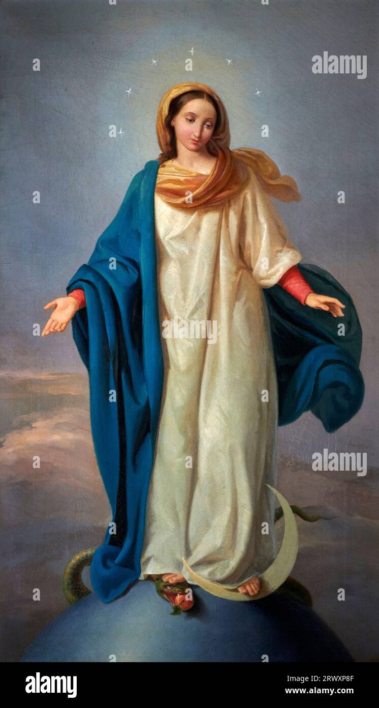 Immacolata - olio su tela - Giovanni Carnovali detto il Piccio - XIX ...