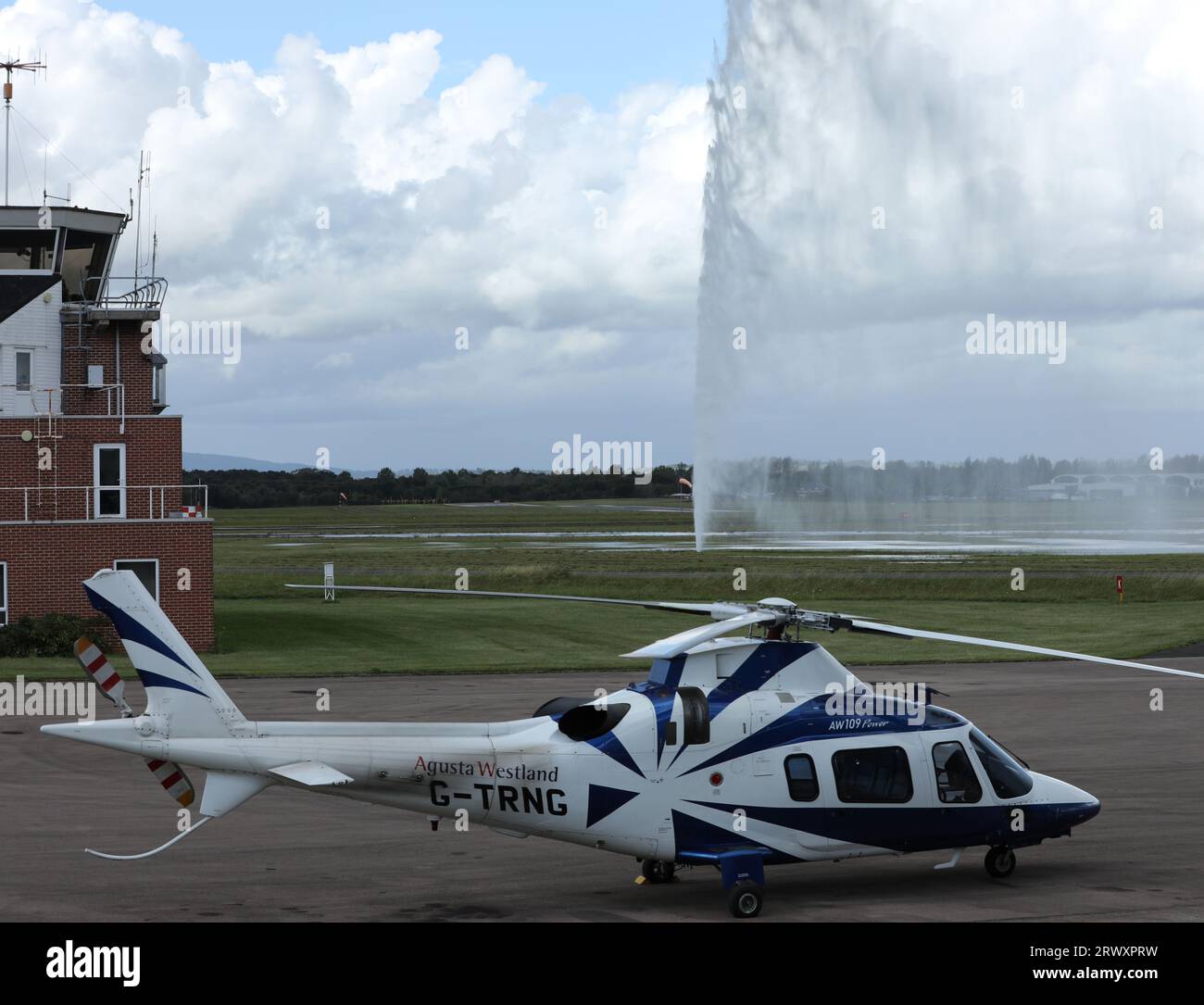 Severn Trent mains water pipe burst under the grass runway at ...