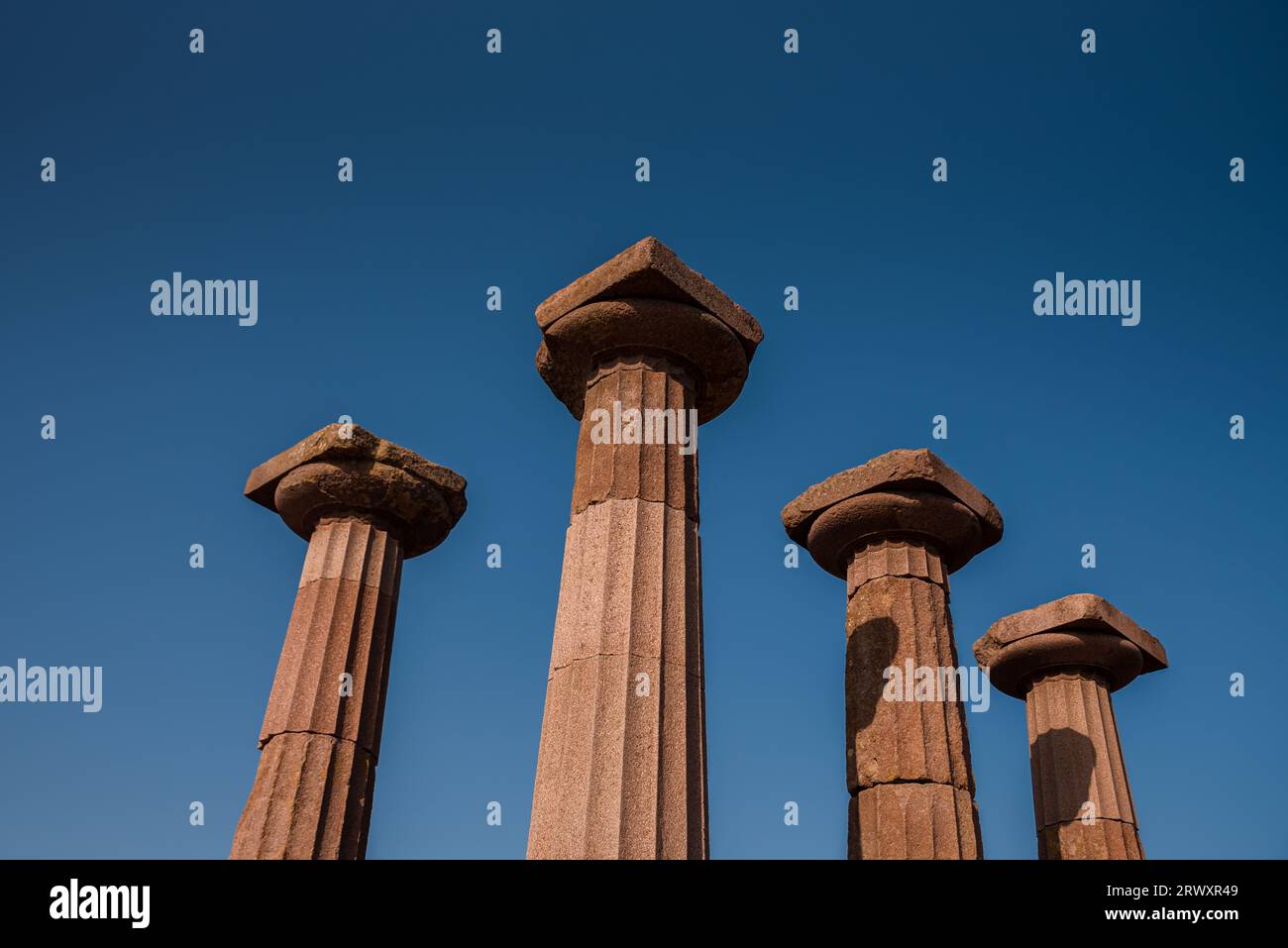 Ancient columns of Athena Temple, Assos, Canakkale, Turkey , The Temple ...