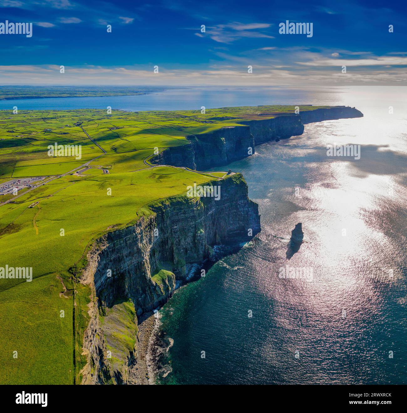 Aerial of the Cliffs of Moher,County Clare, Ireland Stock Photo - Alamy