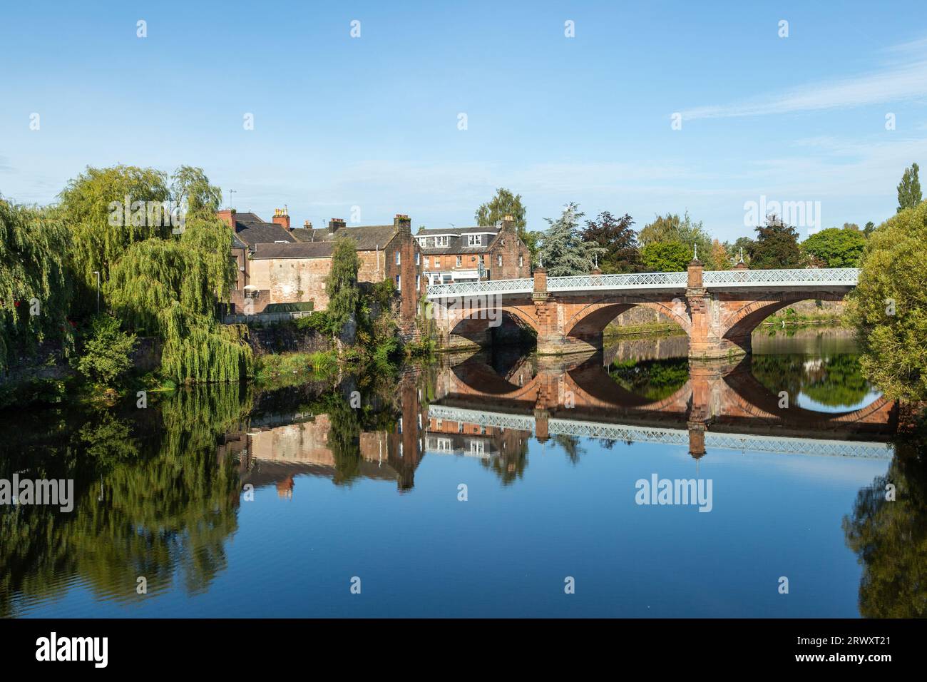 Buccleugh Street Bridge or Dumfries New Bridge by Thomas Boyd Stock ...
