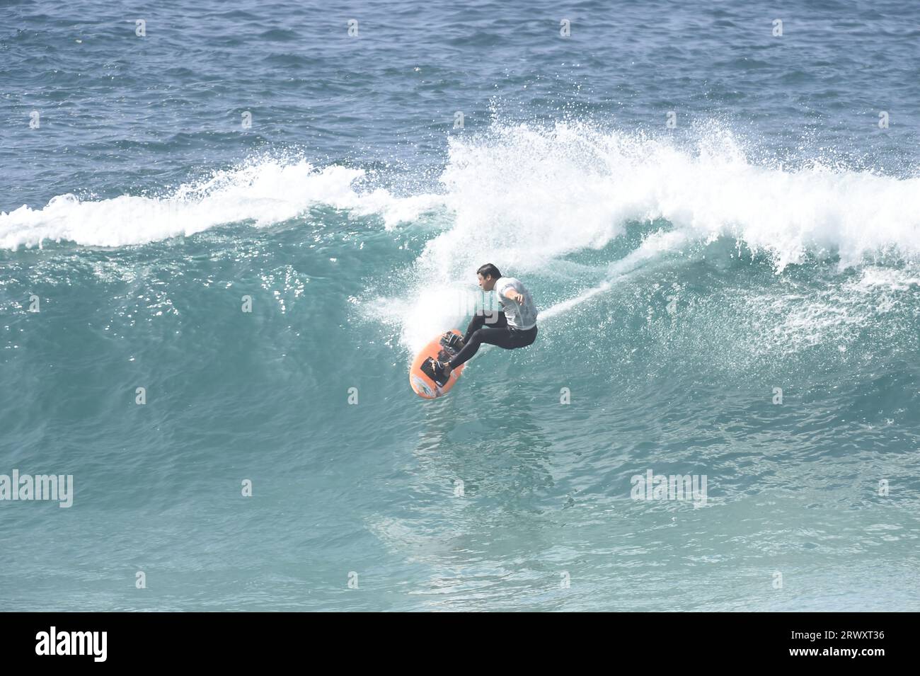 Rio de Janeiro-Brazil, September 21, 2023, giant wave surfing ...