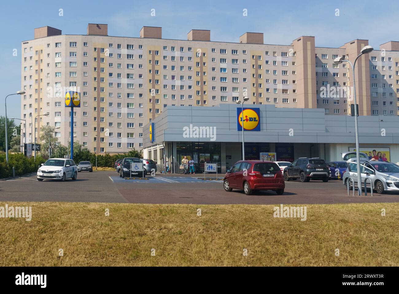 Poznan, Poland - June 20, 2023: Lidl supermarket with the company logo ...