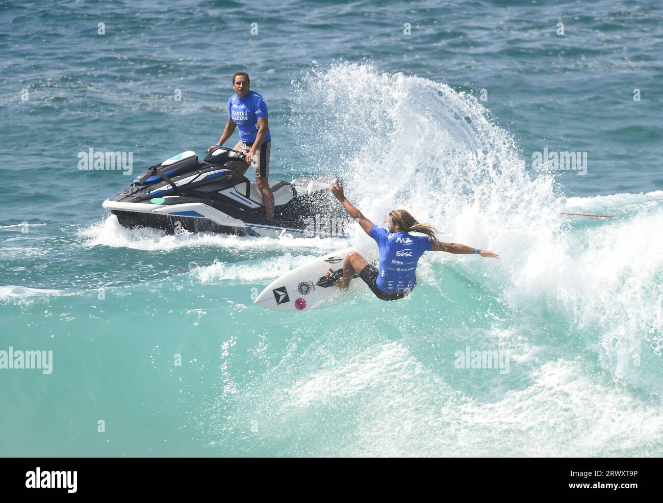 Rio de Janeiro-Brazil, September 21, 2023, giant wave surfing ...