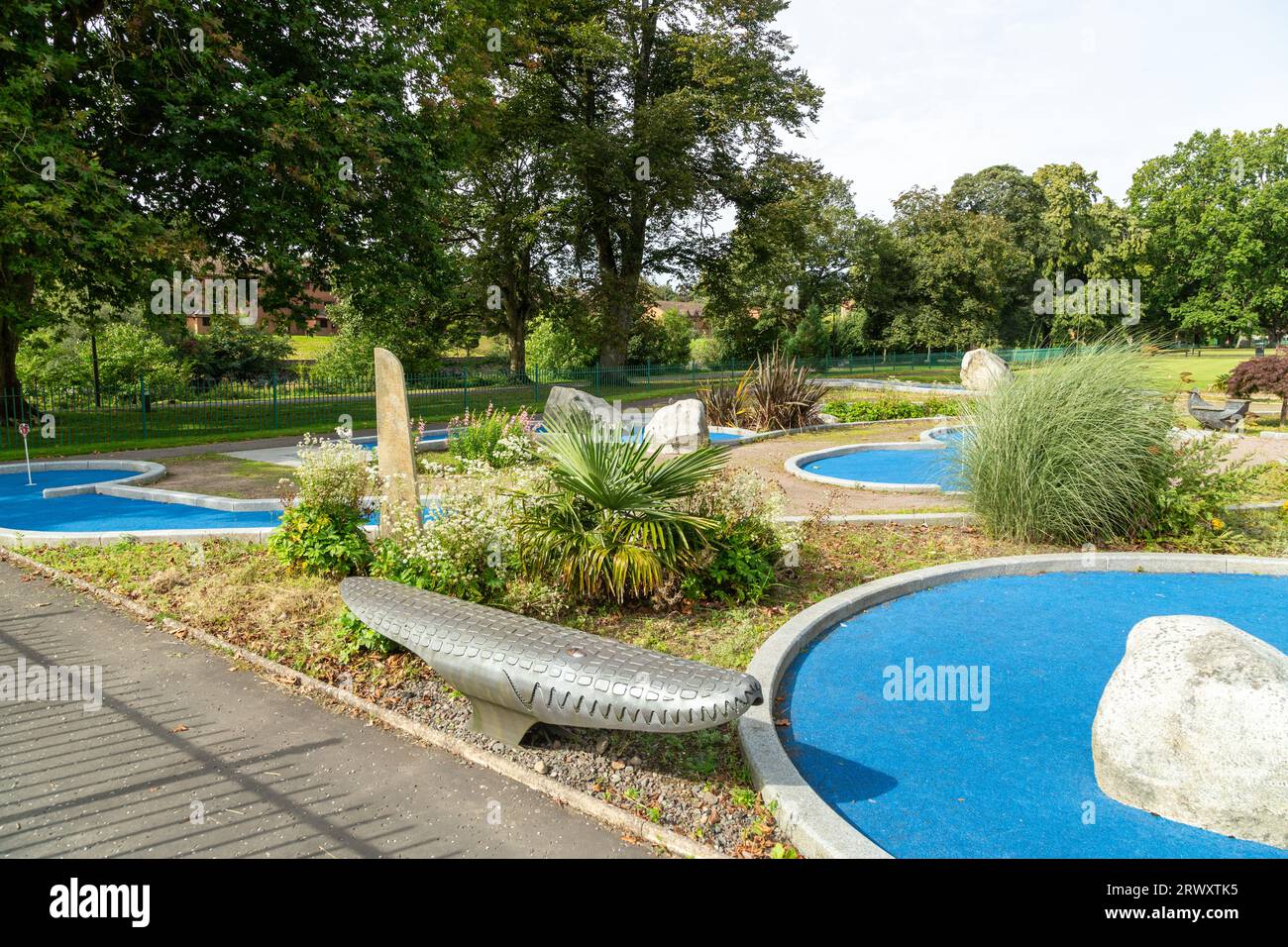 Crazy Golf in Dock Park, Dumfries, Scotland Stock Photo - Alamy