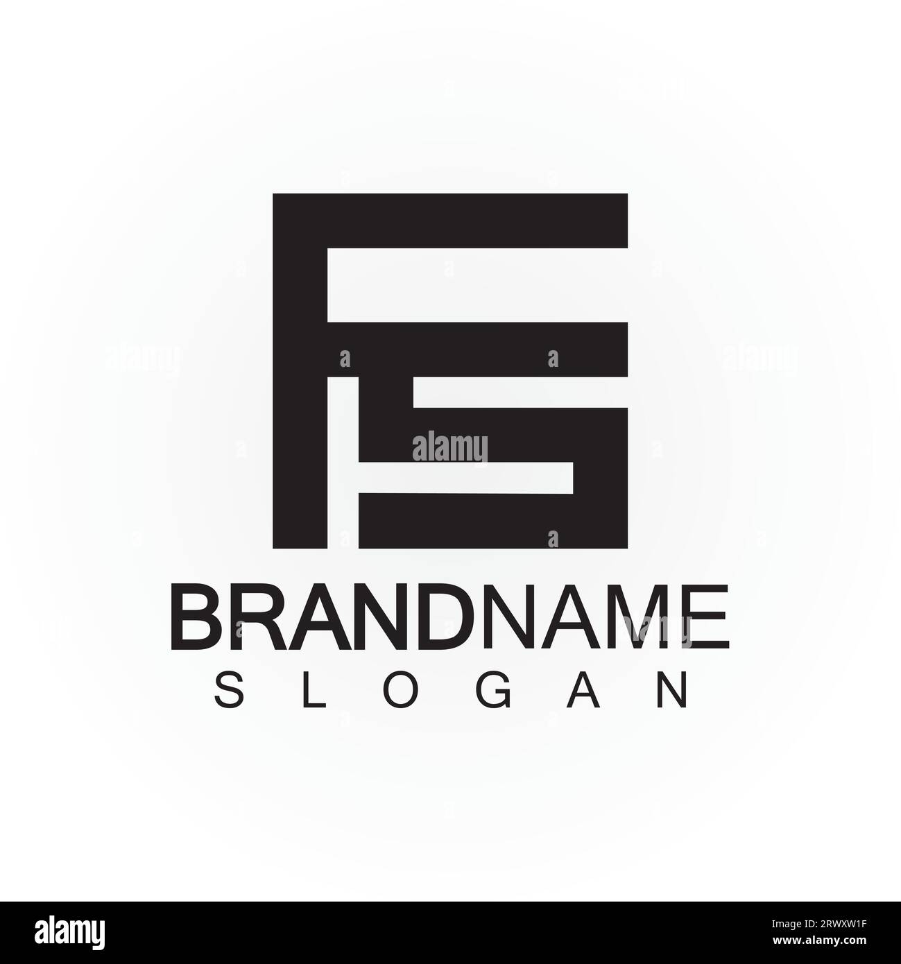 Alphabet letters monogram logo FS elegant and Professional black color ...