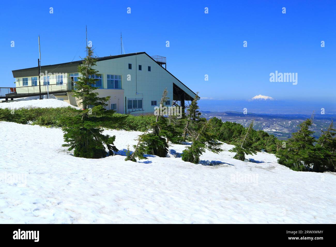 Hakkouda ropeway summit park station and Mt Stock Photo - Alamy