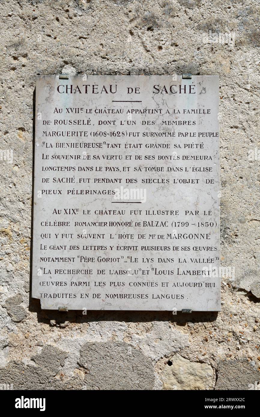 Saché loire hi-res stock photography and images - Alamy