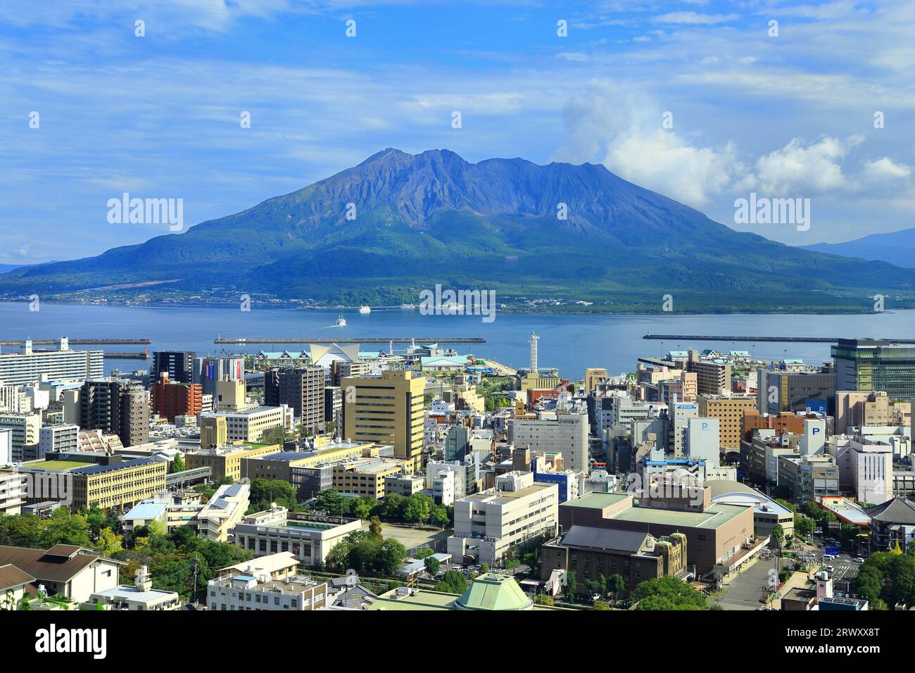 Sakurajima and Kagoshima City Stock Photo - Alamy
