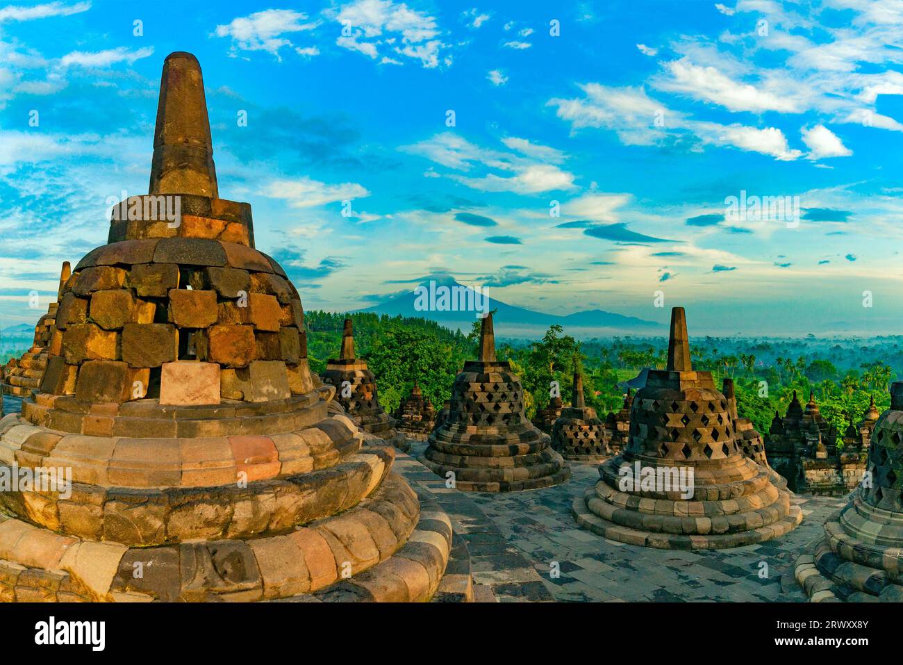 Stupa buddhist temple volcano hi-res stock photography and images - Alamy