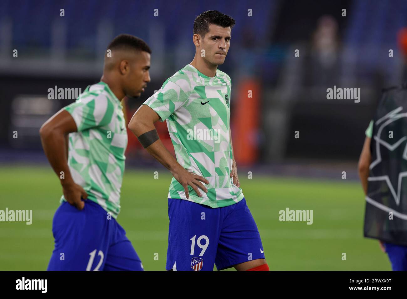Atletico Madrid's Spanish forward Alvaro Morata looks during the UEFA ...
