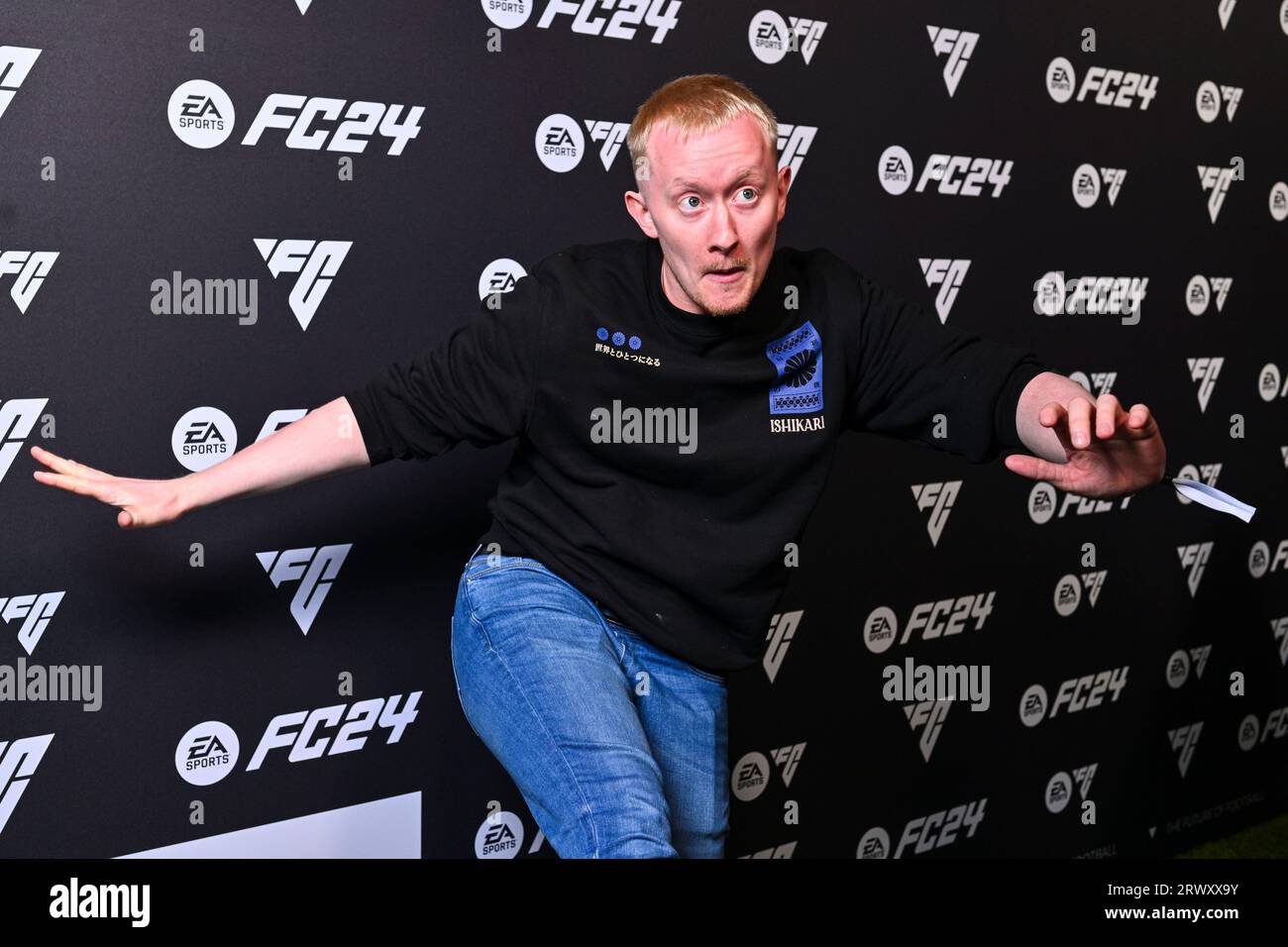 EDITORIAL USE ONLY Karl Porter at the EA Sports FC 24 ClubHouse Event ...