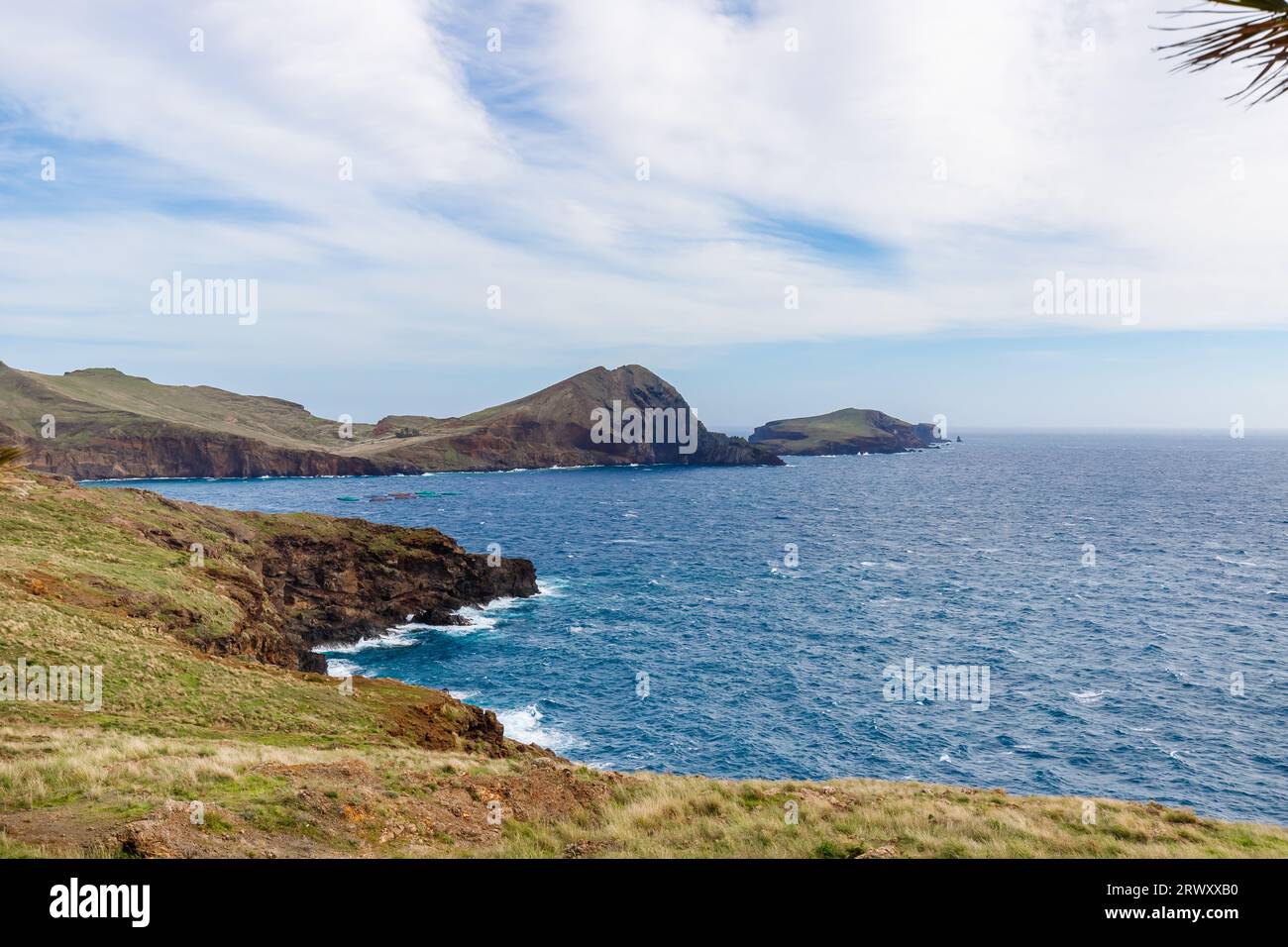 idyllic view of the Ponta do Buraco in Madeira Island, Portugal Stock ...
