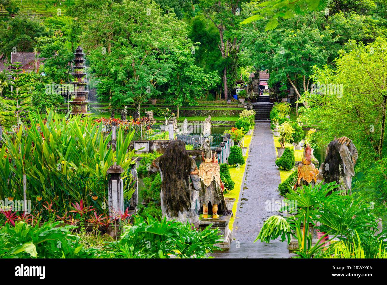 The path in the water a royal palace Tirta Gangga, Ababi, Abang ...