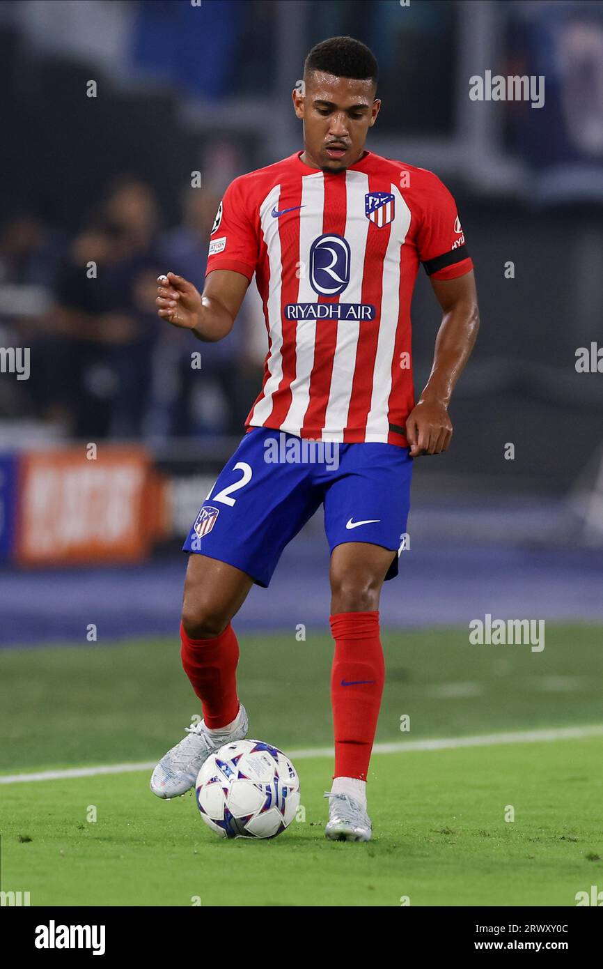 Atletico Madrid's Brazilian forward Samuel Lino controls the ball ...