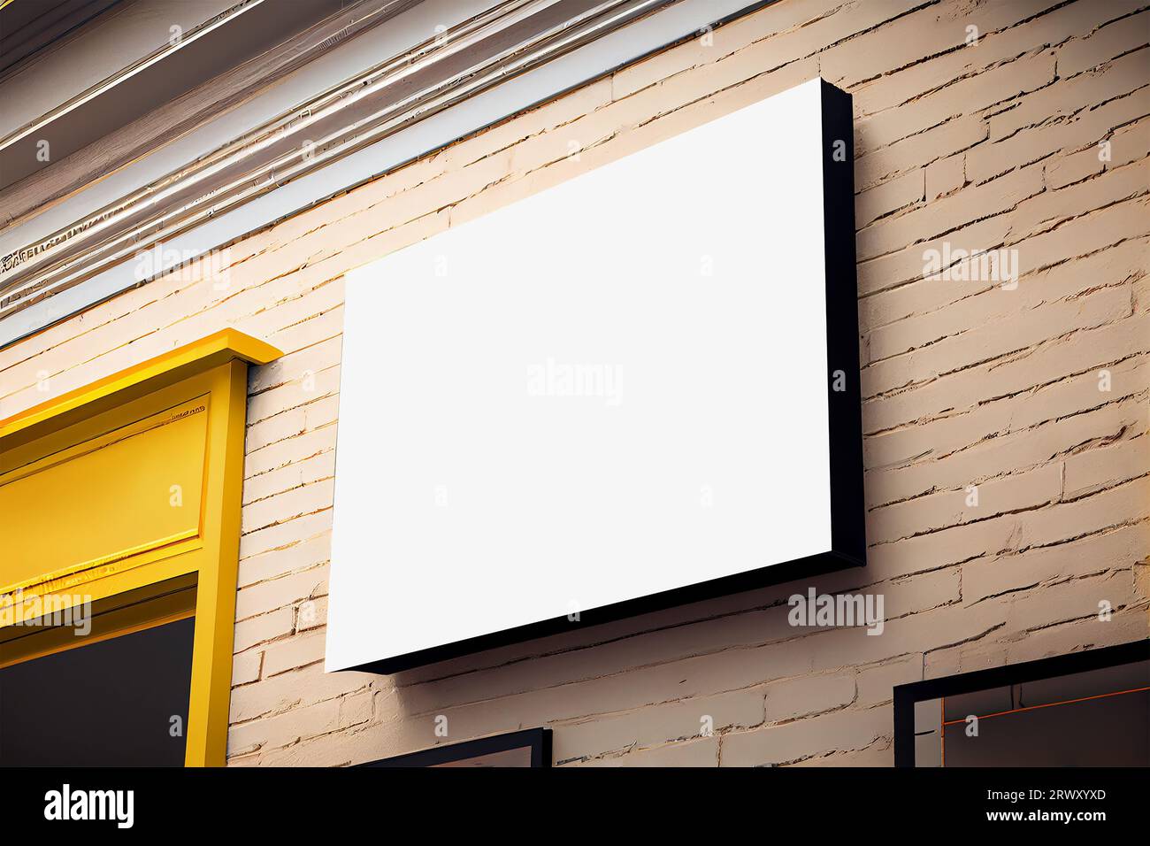 Outdoor store banner signage mockup - signboard for shop, store ...