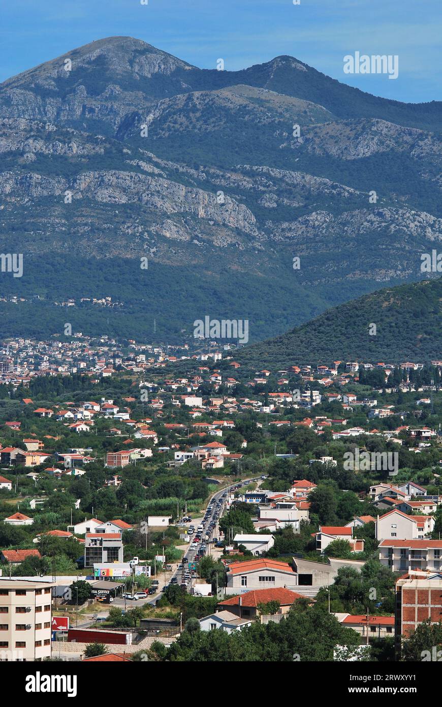 Panorama of Bar city, Main port of Montenegro state Stock Photo - Alamy