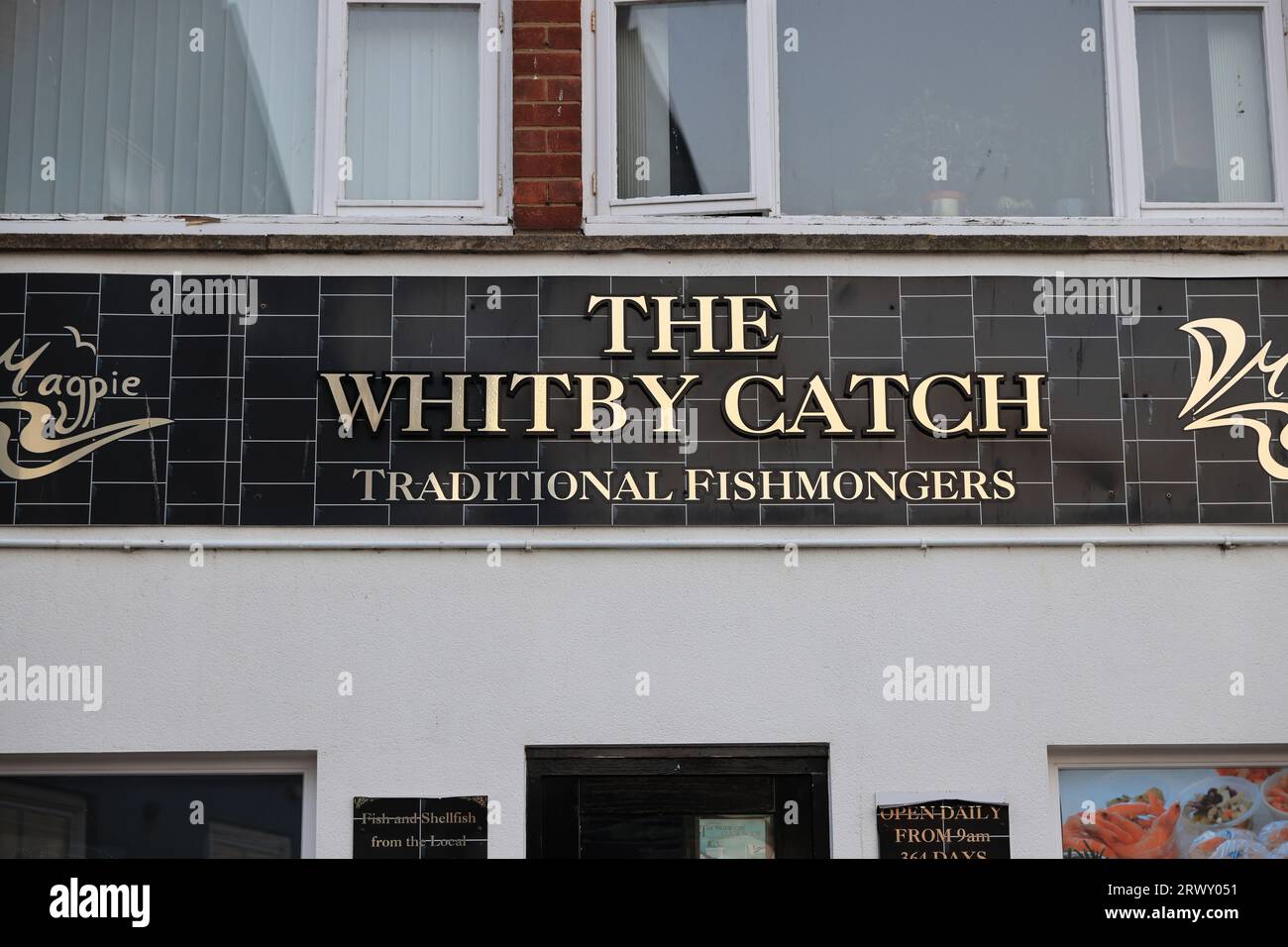 The Whitby Catch Traditional Fishmongers restaurant on the harbour in ...