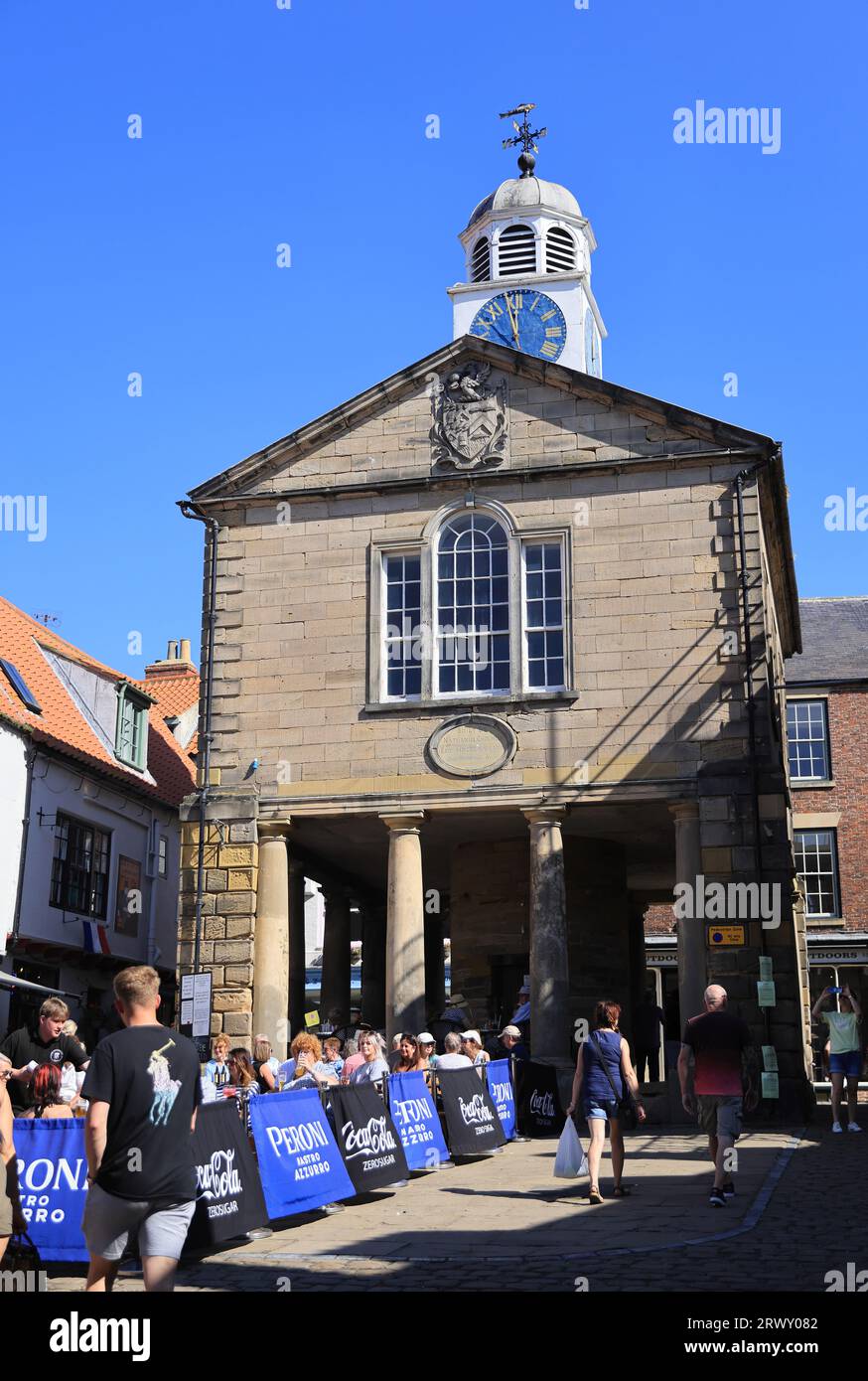 The Old Town Hall on Market Place in Whitby's historic centre, in North ...