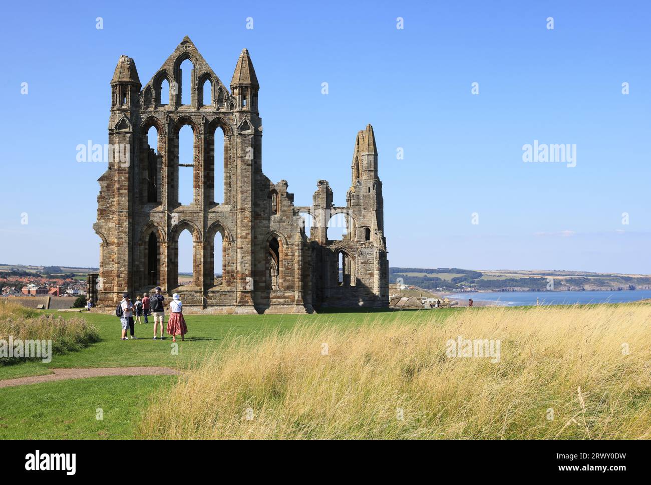 Whitby Abbey, a 7th century Christian monastery that later became a ...