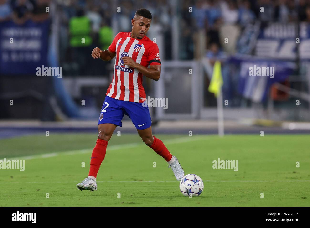 Atletico Madrid's Brazilian forward Samuel Lino controls the ball ...
