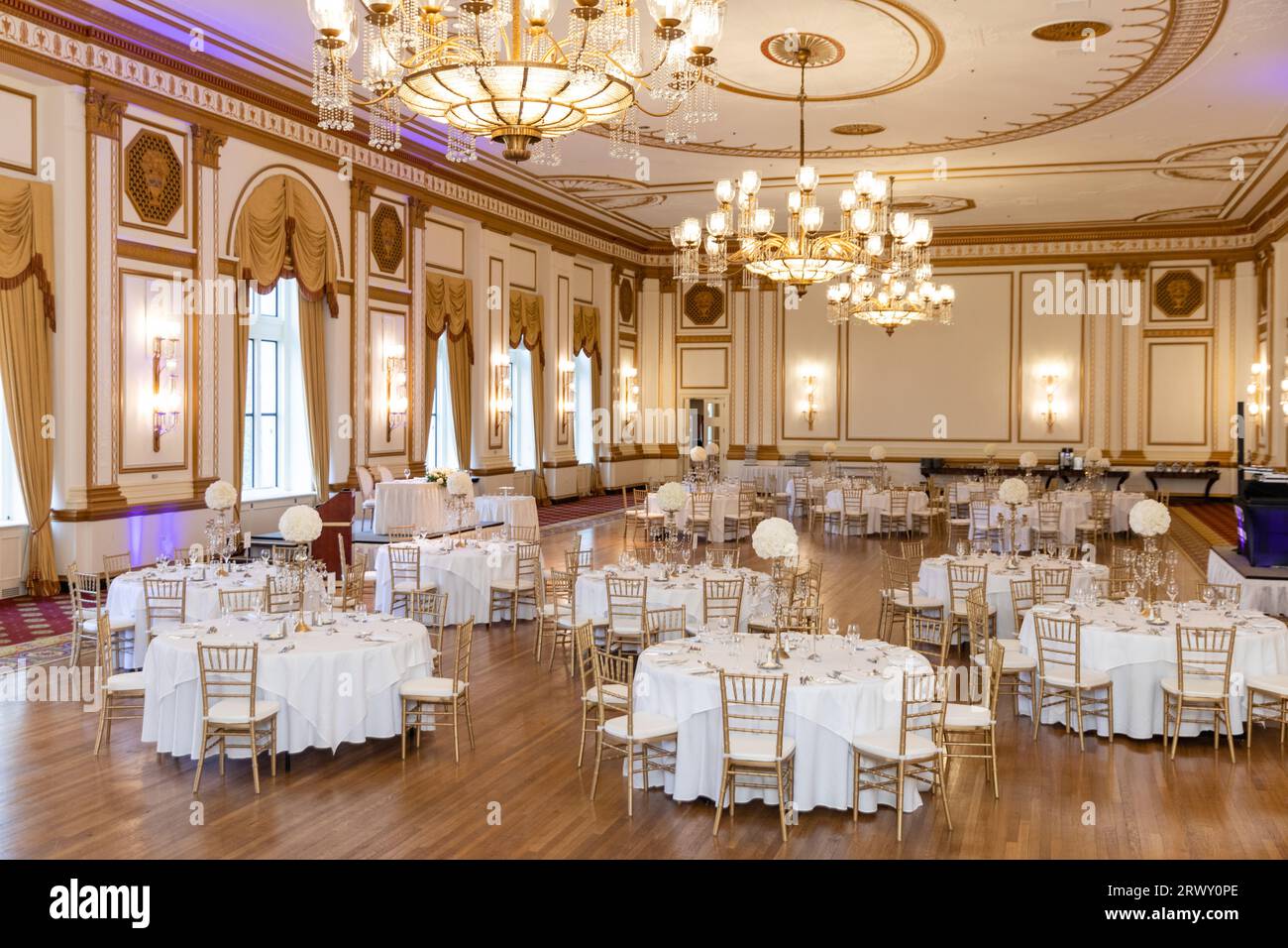 The interior of the Pacific Ballroom at the Fairmont Vancouver Hotel in ...
