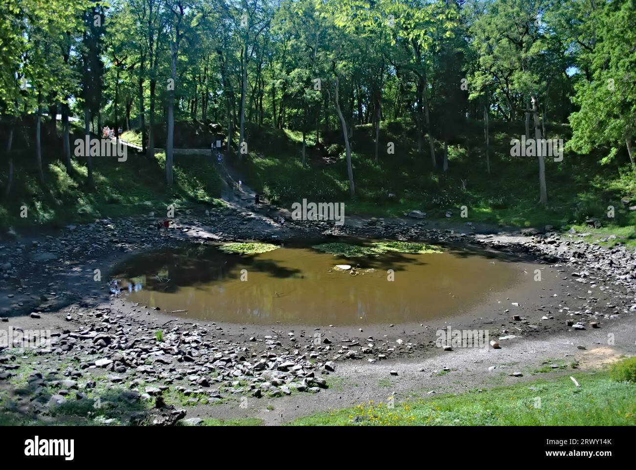 Kaali meteor crater valley. Saaremaa island. Estonia. Amazing mystical ...