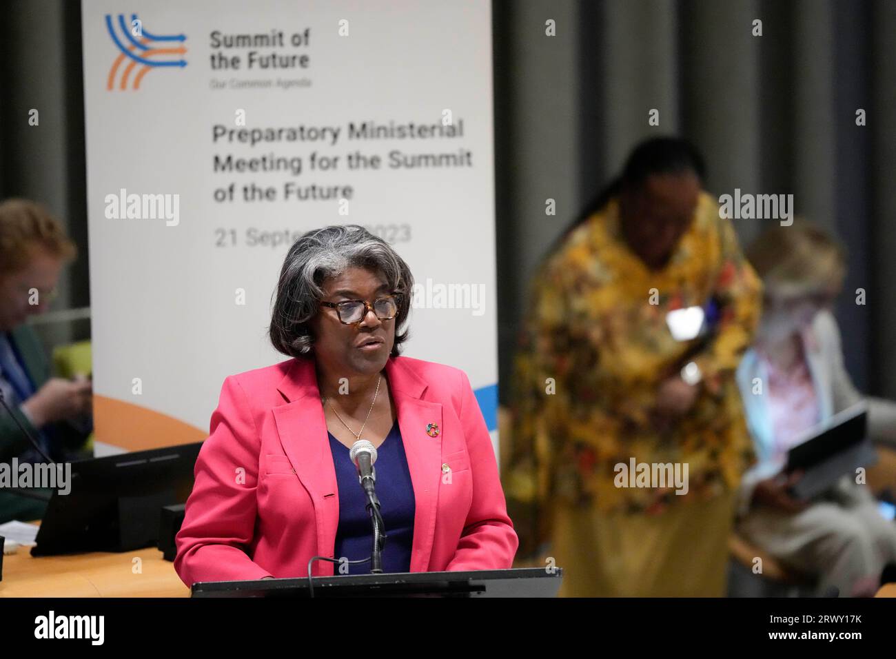 US Ambassador to the United Nations Ambassador Linda Thomas-Greenfield ...