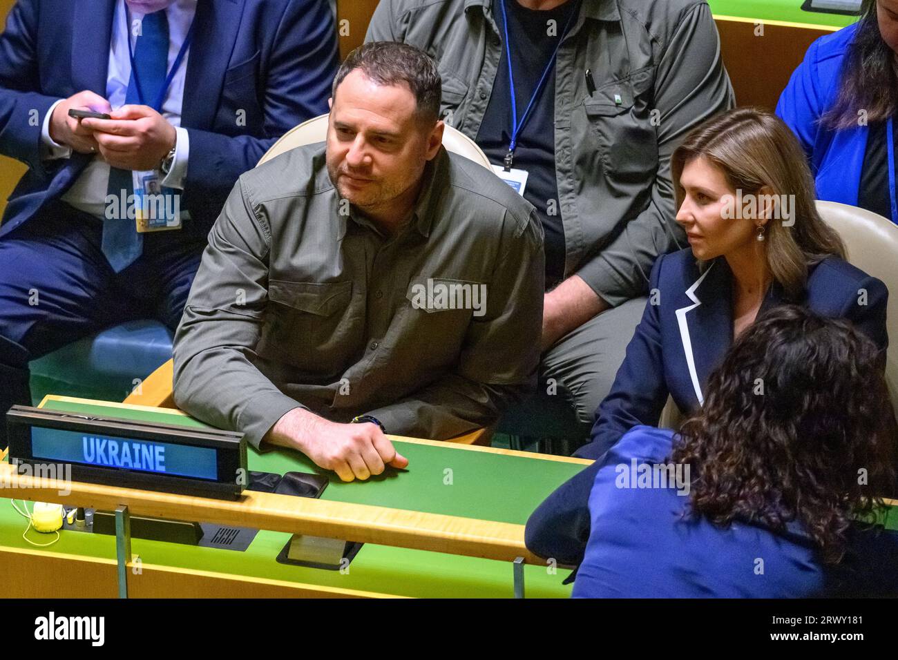 New York, USA, 19th September 2023. Andrii Yermak, Head of the Office ...