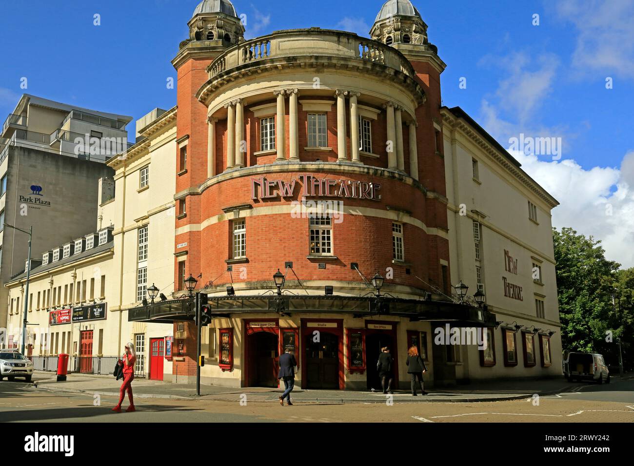 Front view of the curved frontage of The New Theatre, Cardiff. Taken ...
