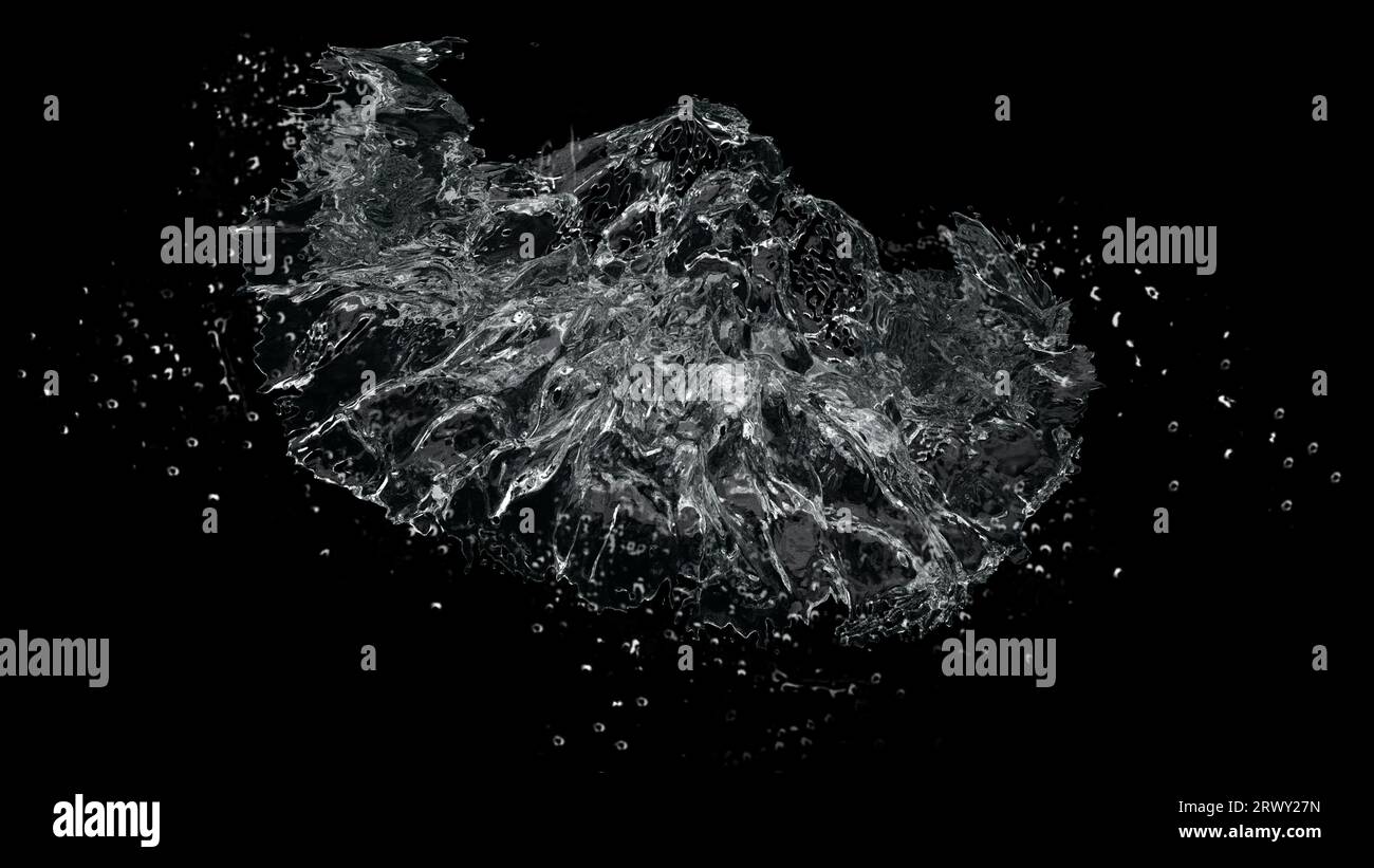 Water splashing around drop background Stock Photo - Alamy