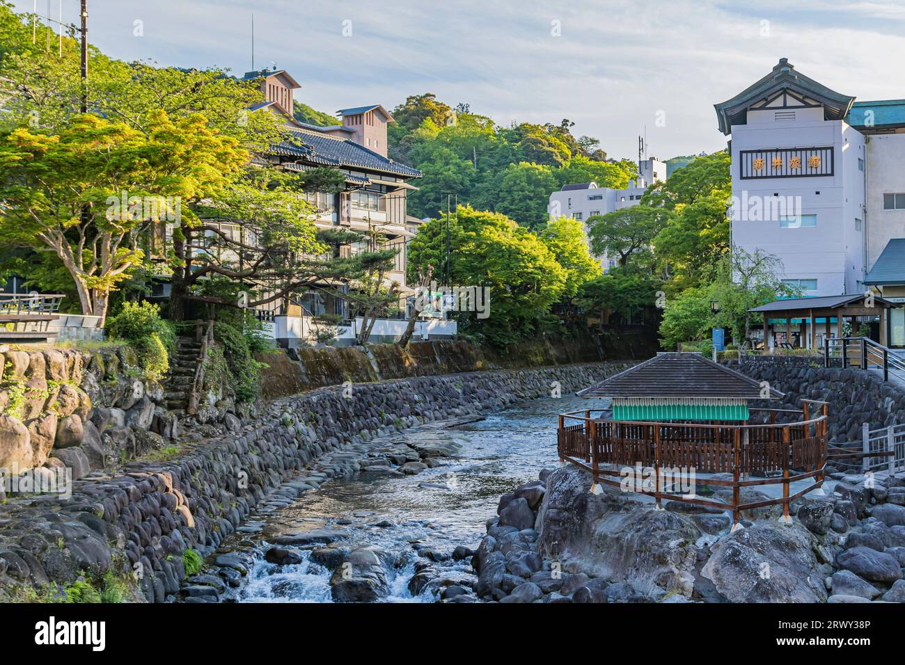 Tokko-no-yu and Kawarayu, the origin of Shuzenji Onsen Stock Photo - Alamy