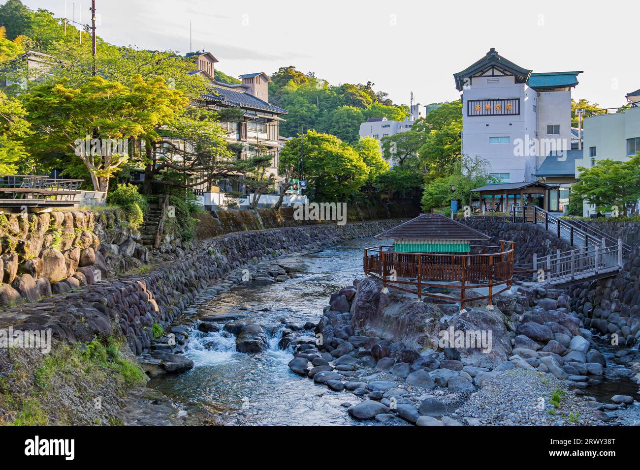 Tokko-no-yu and Kawarayu, the origin of Shuzenji Onsen Stock Photo - Alamy