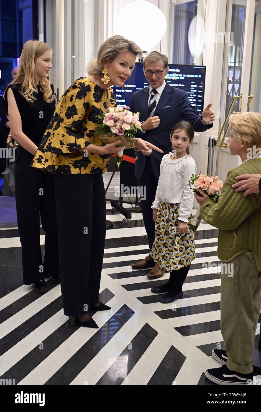 Brussels, Belgium. 21st Sep, 2023. Queen Mathilde of Belgium, Princess ...