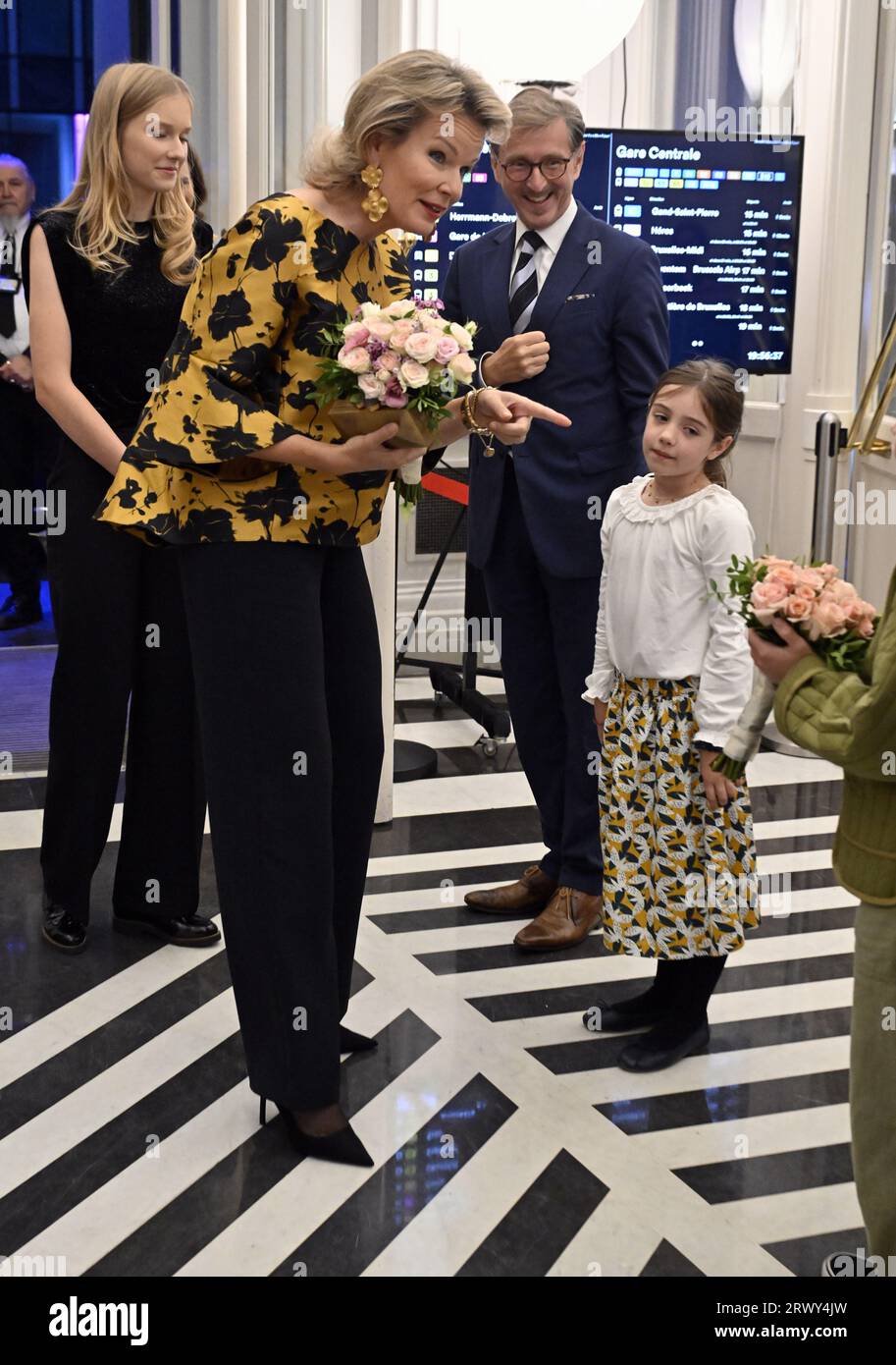 Brussels, Belgium. 21st Sep, 2023. Queen Mathilde of Belgium, Princess ...