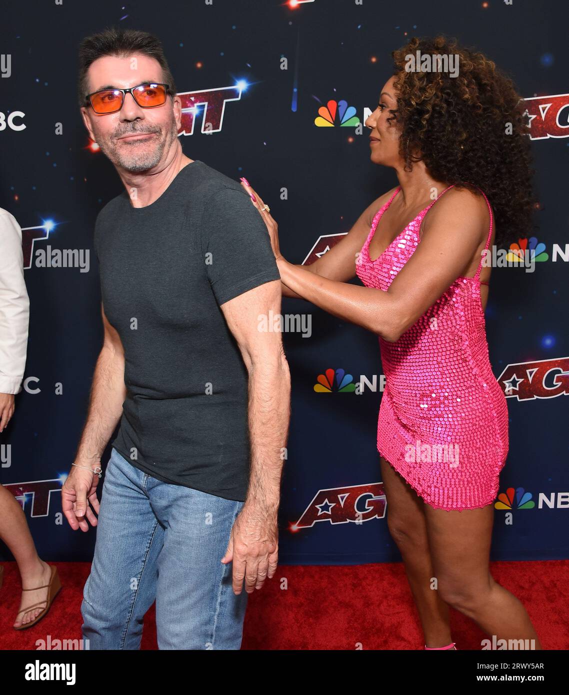Pasadena, USA. 20th Sep, 2023. Simon Cowell and Mel B backstage at ...