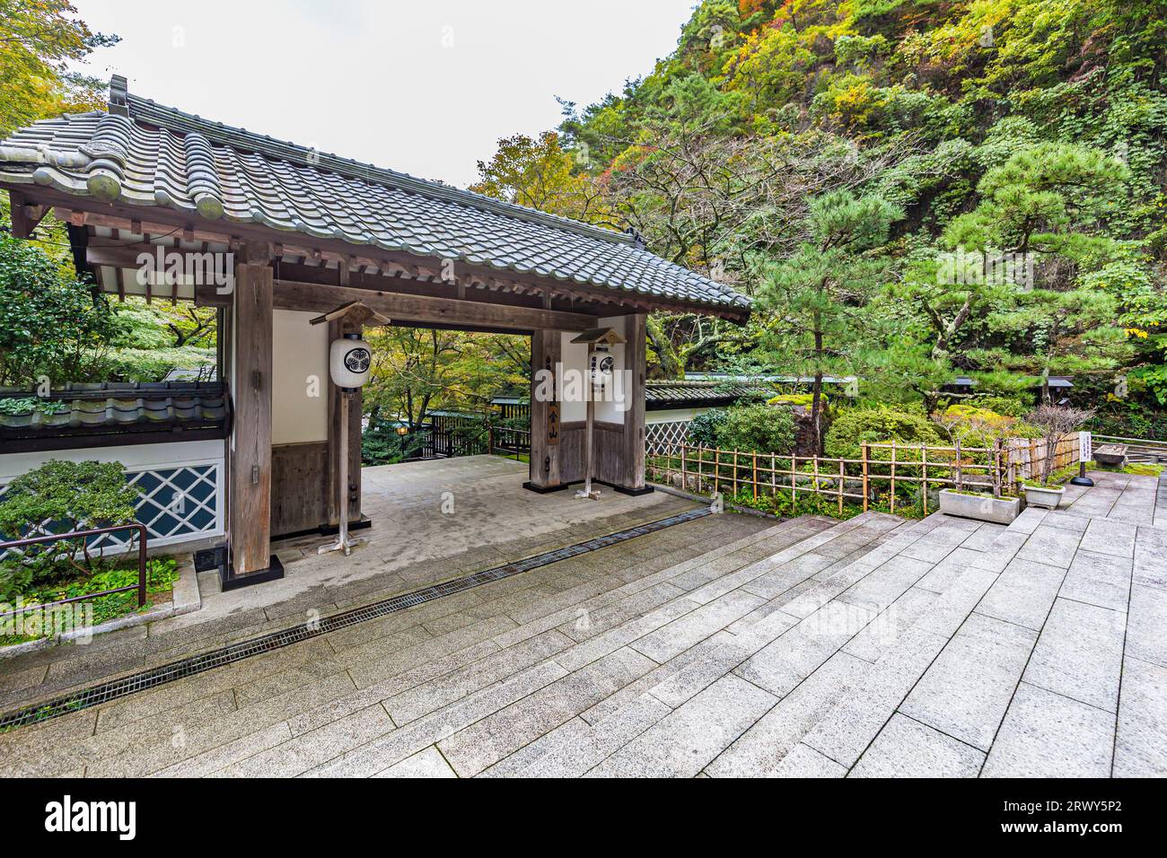 Historic Site West gate of Sado Kinzan Stock Photo - Alamy