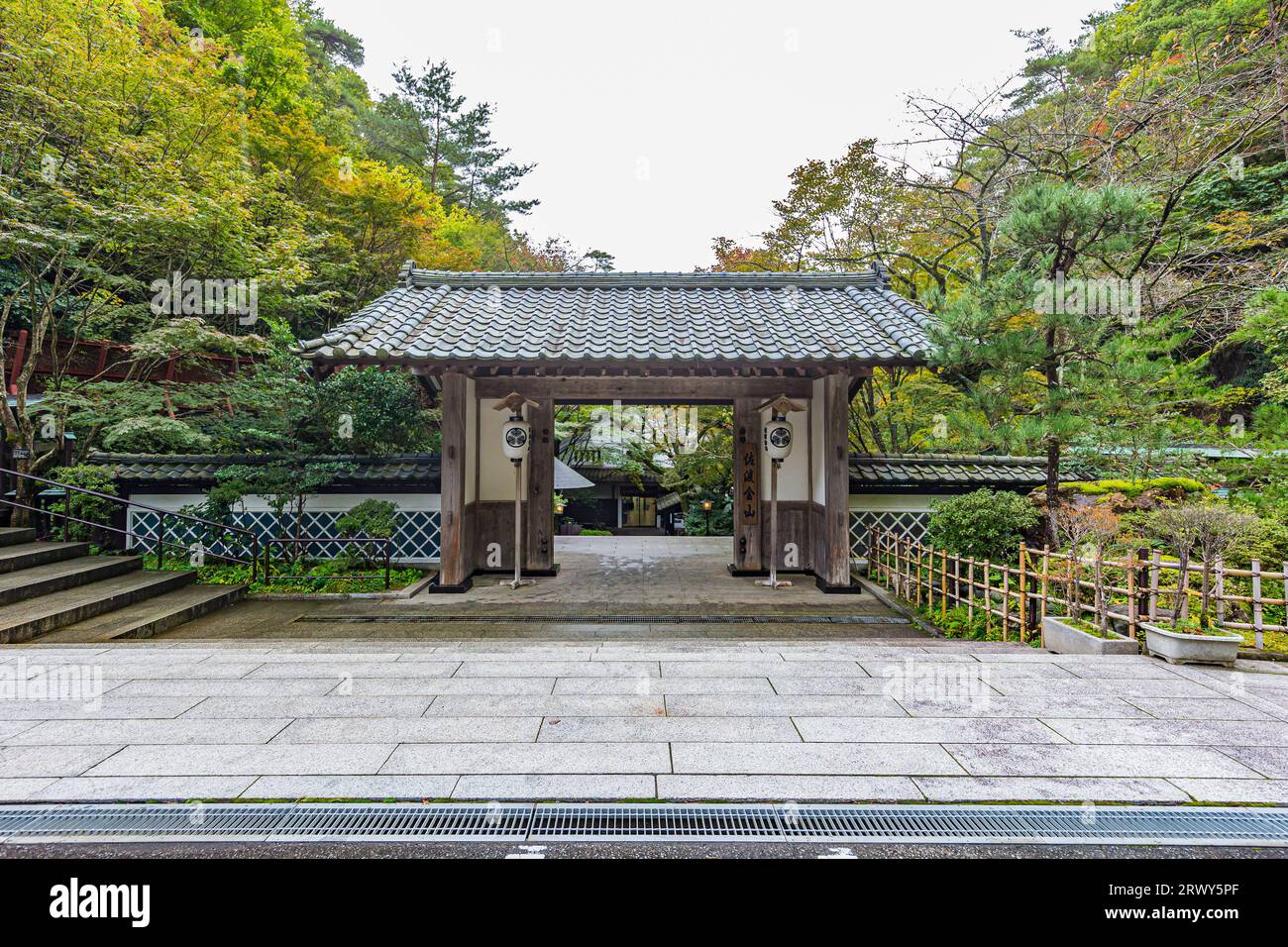 Historic Site West gate of Sado Kinzan Stock Photo - Alamy