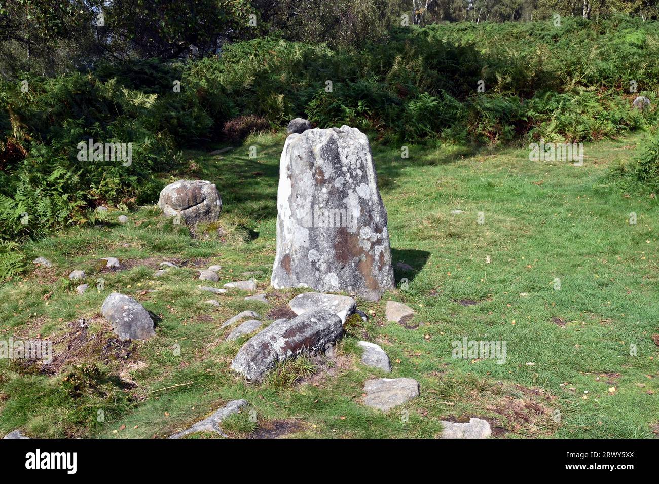 The largest standing stone in the Froggatt Edge Stone Circle (aka Stoke ...