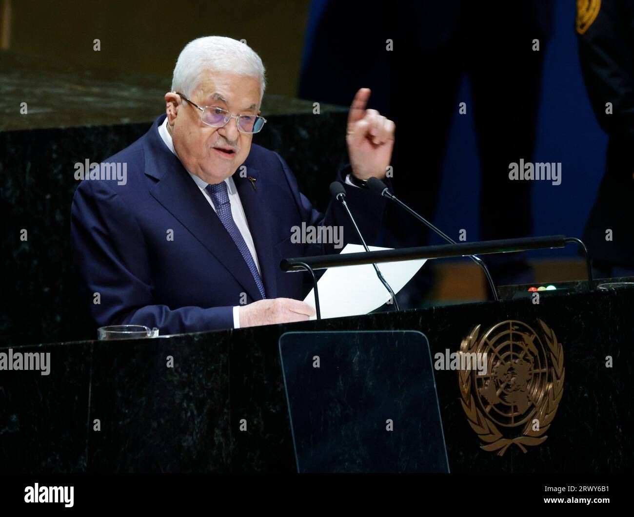 New York, United States. 21st Sep, 2023. President State of Palestine ...