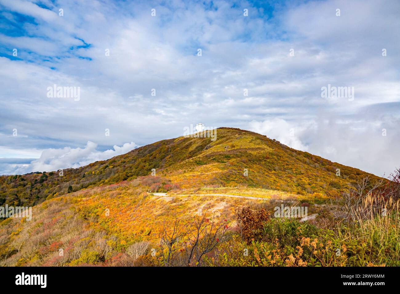 Autumn foliage scenery of the Myoko Mountains seen from the highest ...