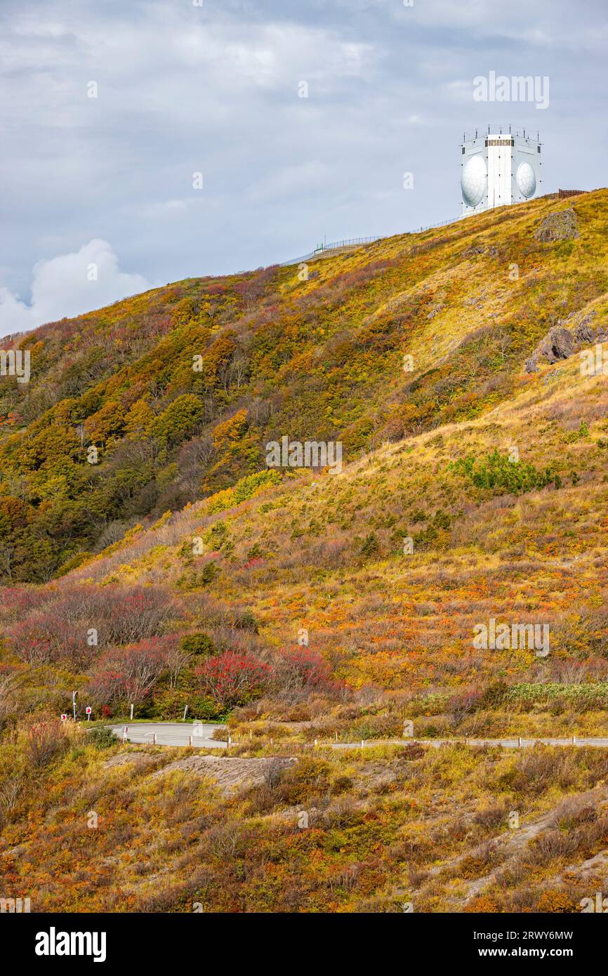 Autumn foliage scenery of the Myoko Mountains seen from the highest ...
