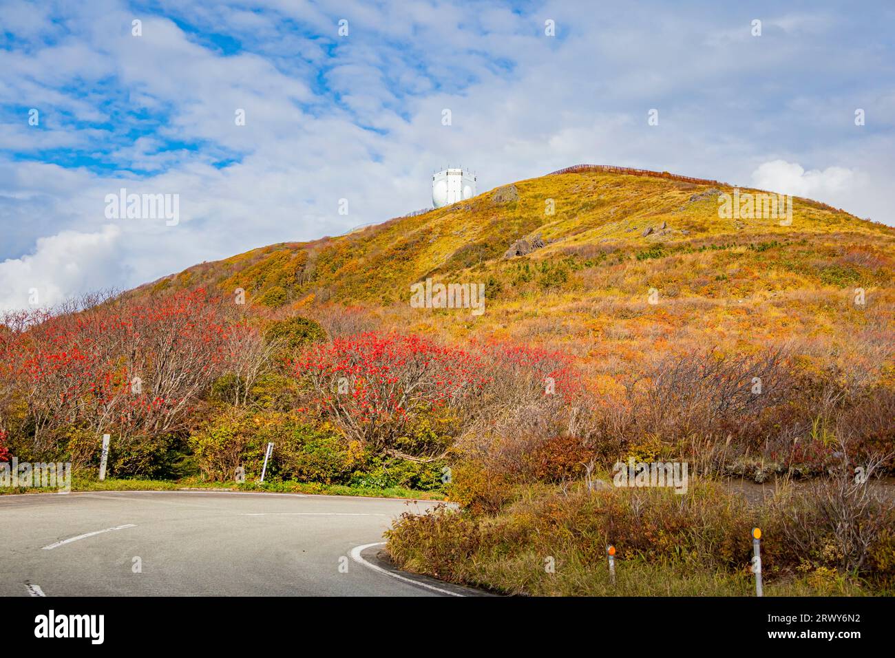 Autumn foliage scenery of the Myoko Mountains seen from the highest ...