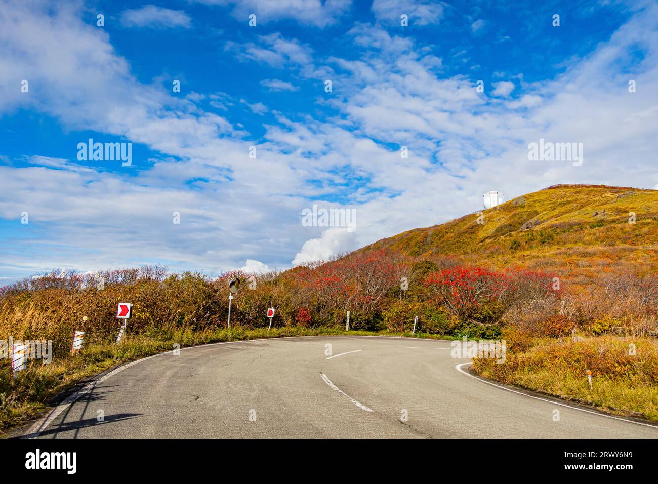Autumn foliage scenery of the Myoko Mountains seen from the highest ...