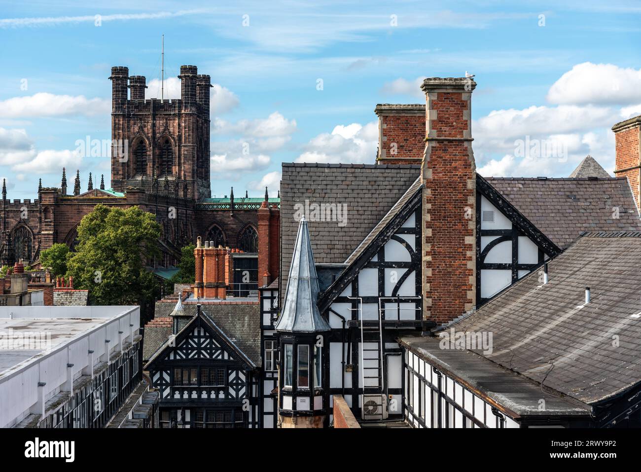 Chester is a walled city in Cheshire, England, famous for its Tudor ...